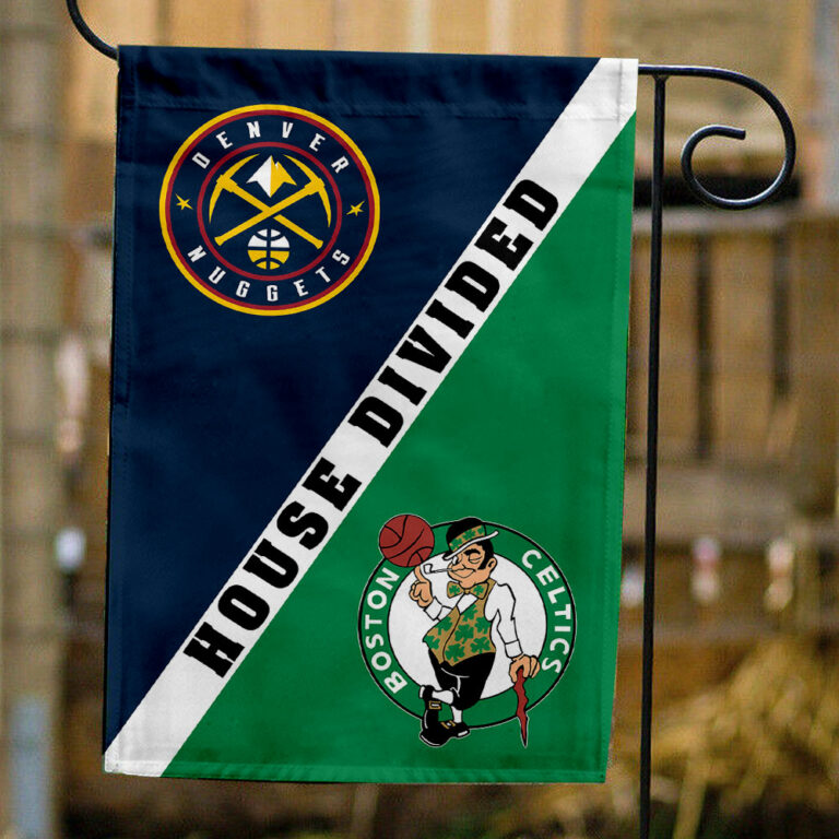 Nuggets vs Celtics House Divided Flag, NBA House Divided Flag - Flagoh