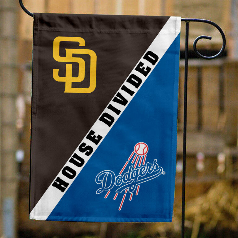 Padres vs Dodgers House Divided Flag, MLB House Divided Flag - Flagoh