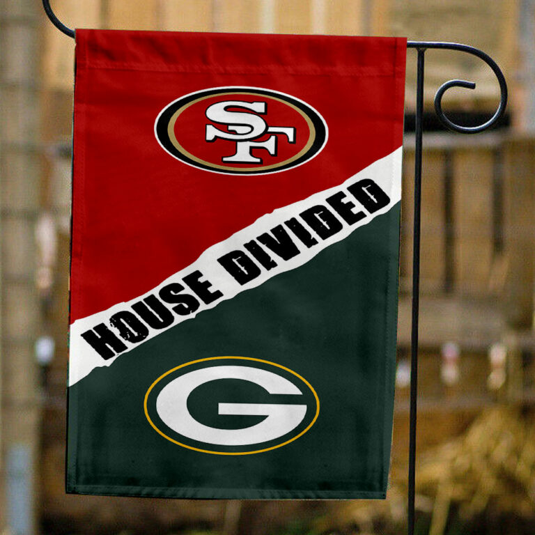49ers vs Packers House Divided Flag, NFL House Divided Flag - Flagoh