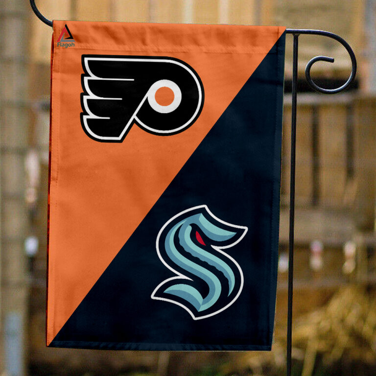 Flyers vs Kraken House Divided Flag, NHL House Divided Flag - Flagoh