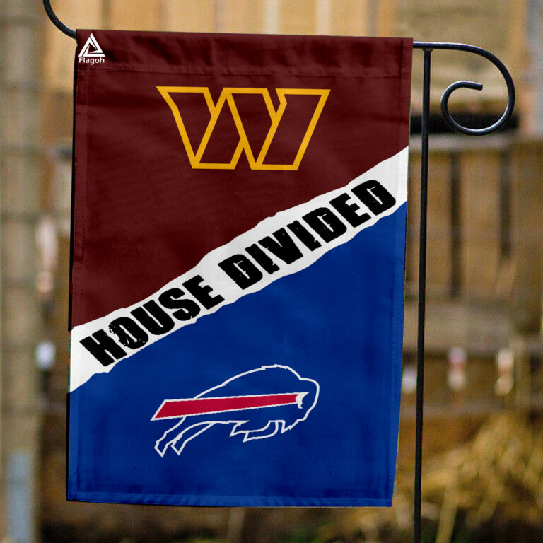 Commanders vs Bills House Divided Flag, NFL House Divided Flag - Flagoh