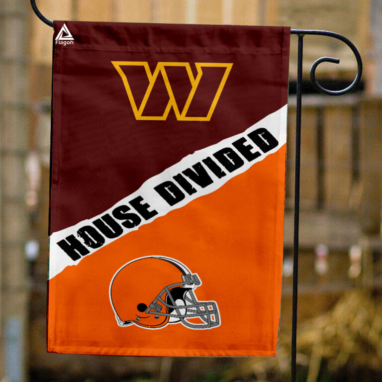 Commanders vs Browns House Divided Flag, NFL House Divided Flag - Flagoh