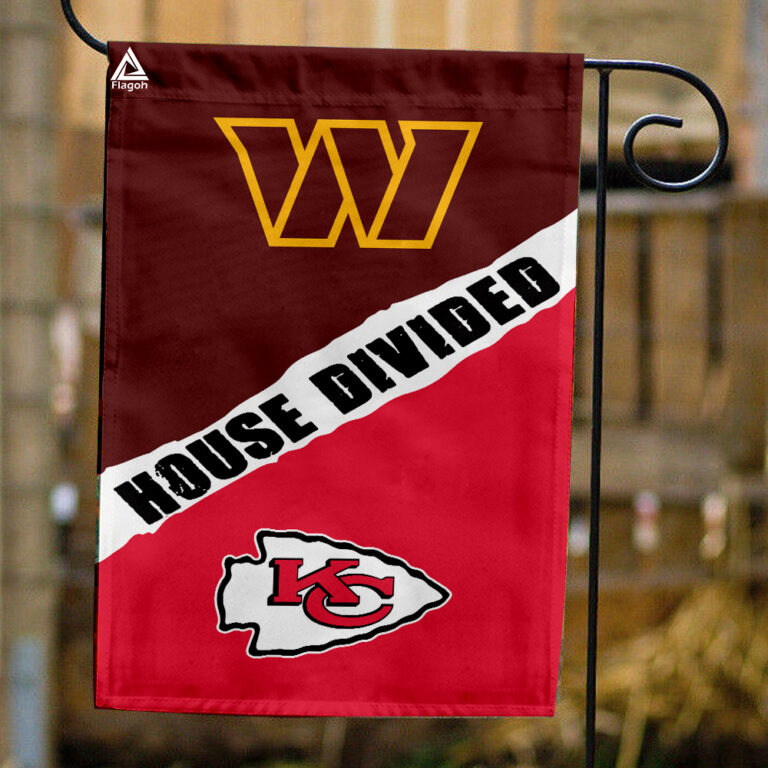 Commanders vs Chiefs House Divided Flag, NFL House Divided Flag - Flagoh