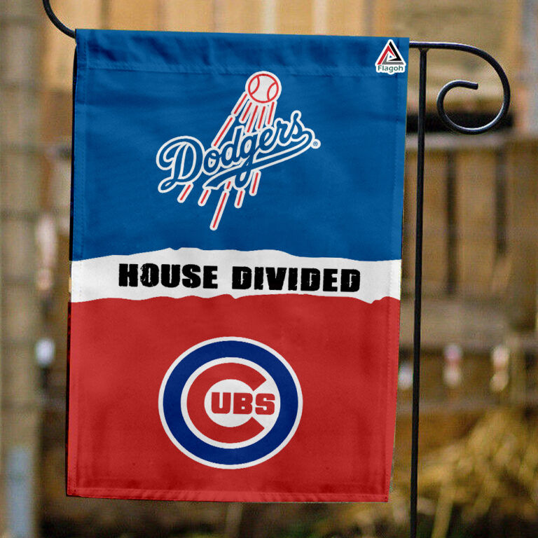 Dodgers vs Cubs House Divided Flag, MLB House Divided Flag - Flagoh