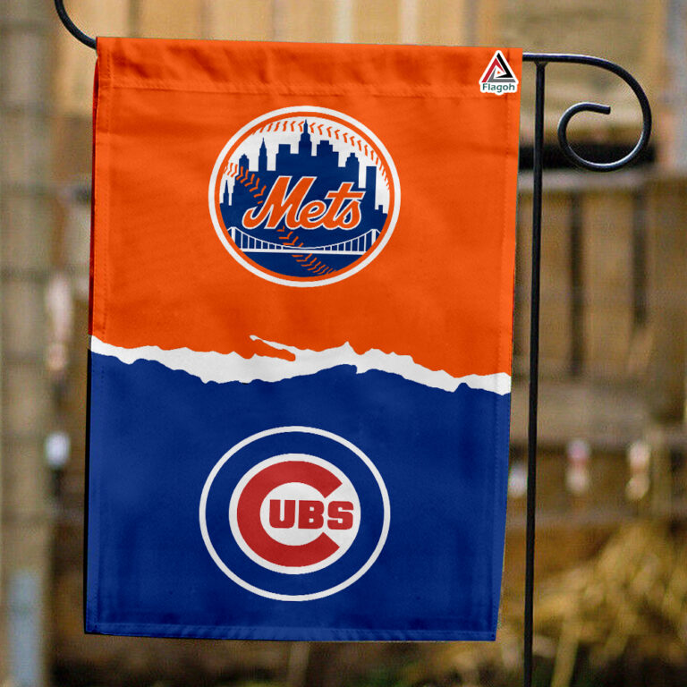 Mets vs Cubs House Divided Flag, MLB House Divided Flag - Flagoh