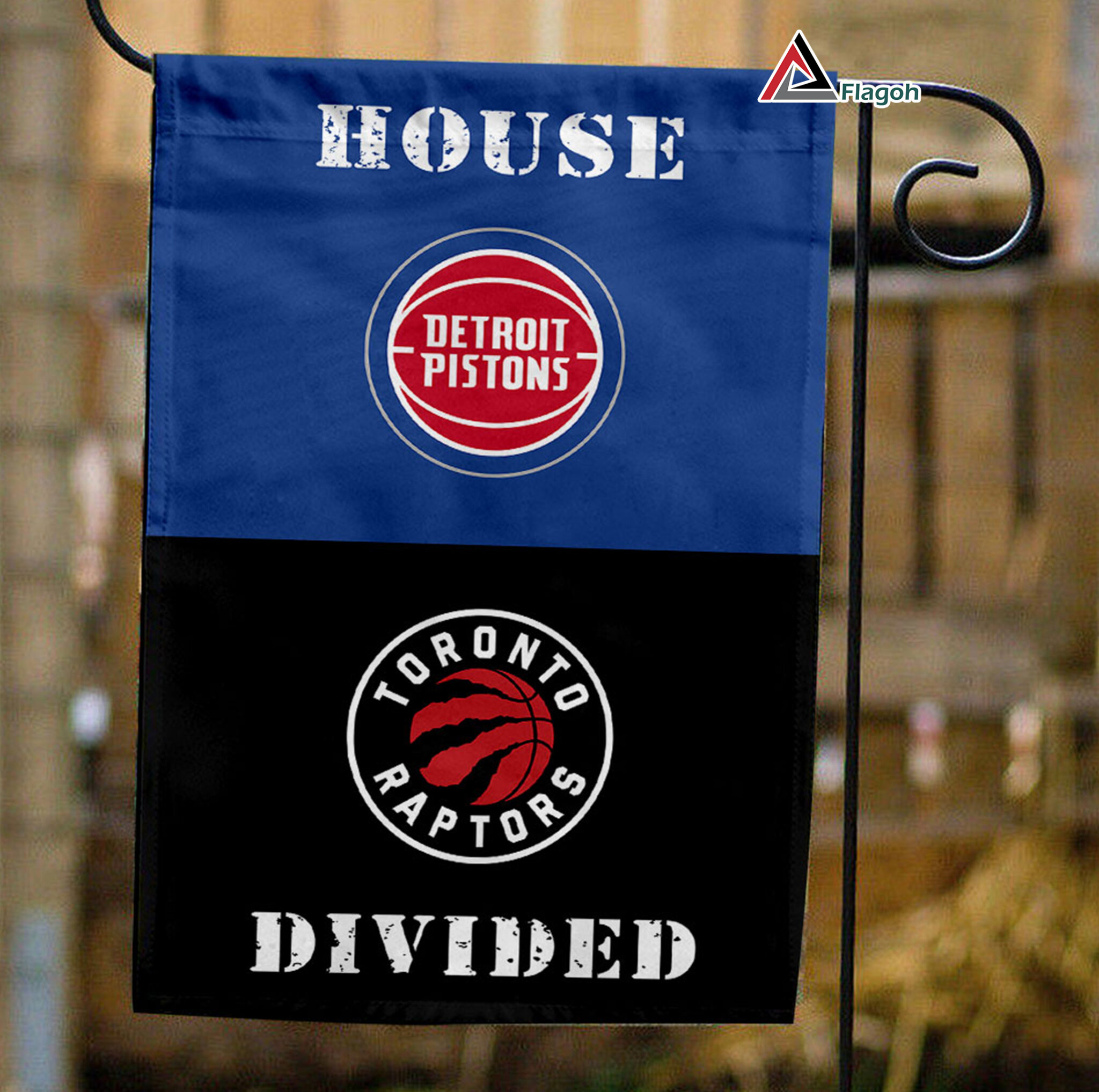 Pistons vs Raptors House Divided Flag, NBA House Divided Flag - Flagoh