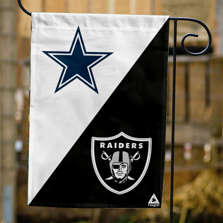 Cowboys vs Raiders House Divided Flag, NFL House Divided Flag - Flagoh