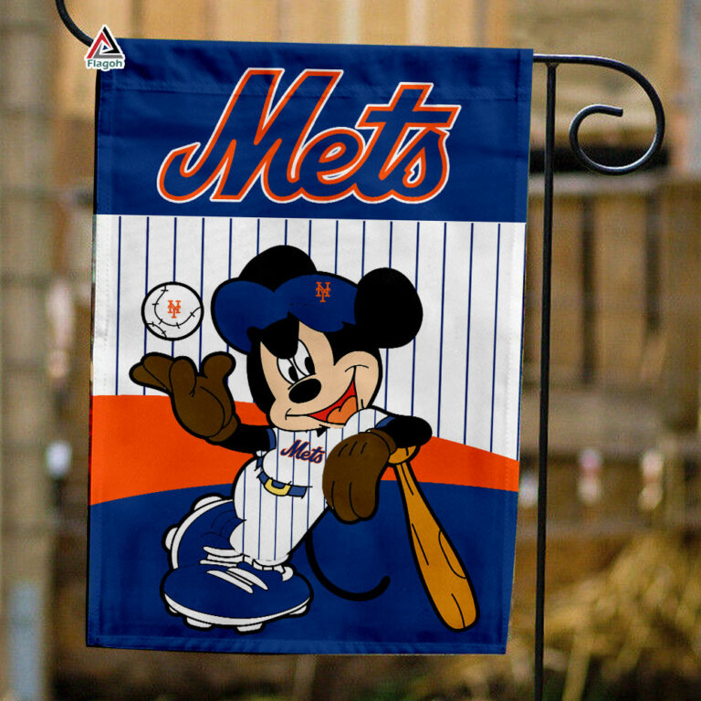 New York Mets x Mickey Baseball Flag, MLB Premium Flag - Flagoh