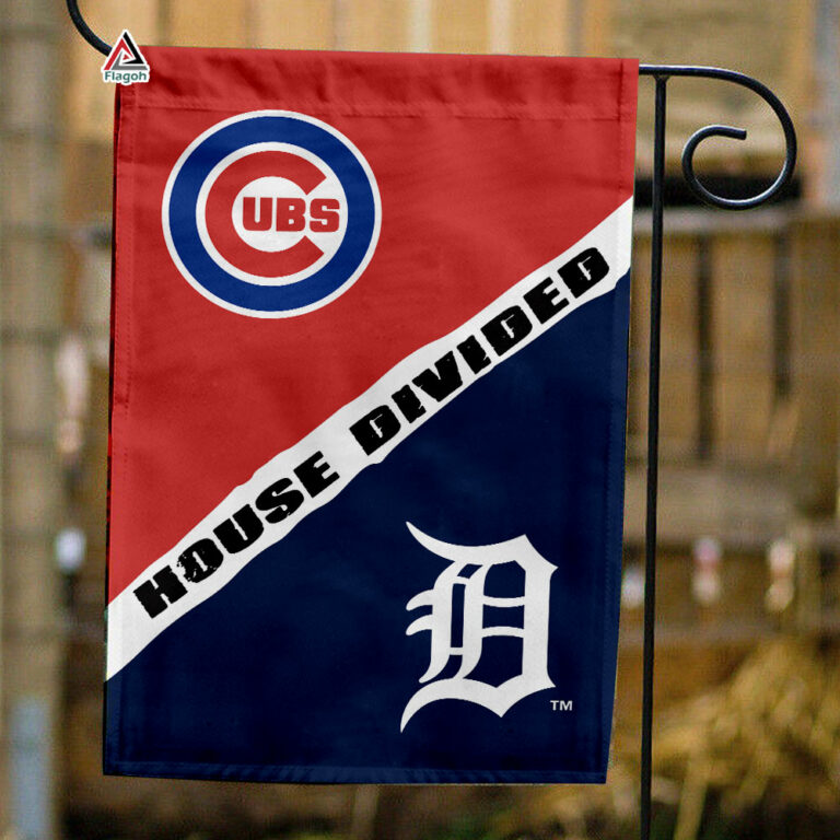 Cubs vs Tigers House Divided Flag, MLB House Divided Flag - Flagoh