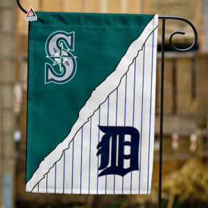 Mariners vs Tigers House Divided Flag, MLB House Divided Flag - Flagoh