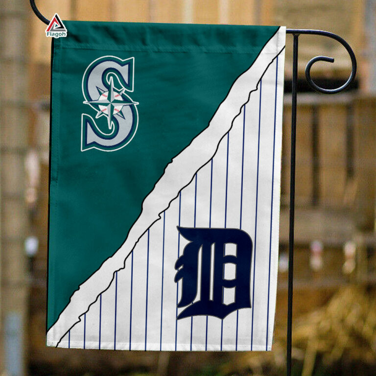 Mariners vs Tigers House Divided Flag, MLB House Divided Flag - Flagoh