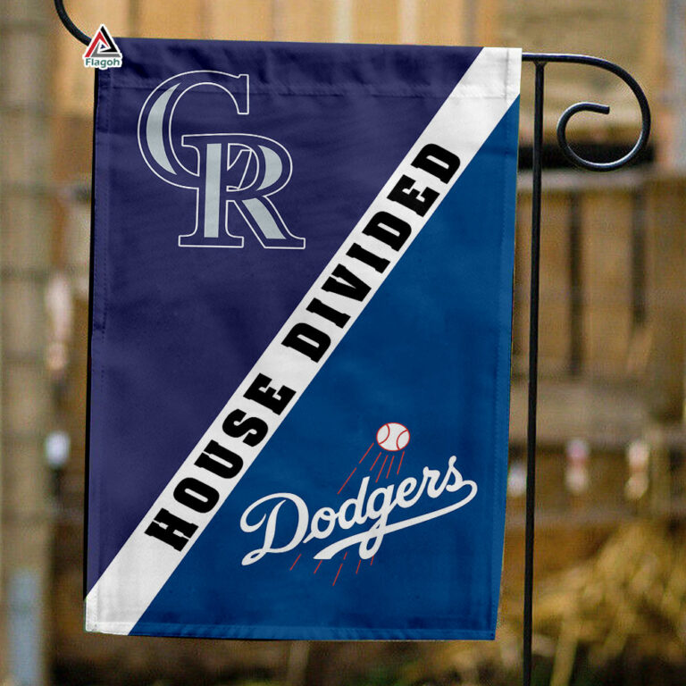 Rockies vs Dodgers House Divided Flag, MLB House Divided Flag - Flagoh
