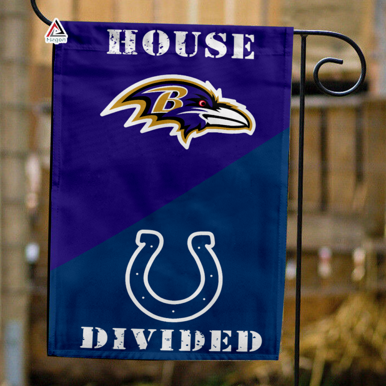 Ravens vs Colts House Divided Flag, NFL House Divided Flag - Flagoh