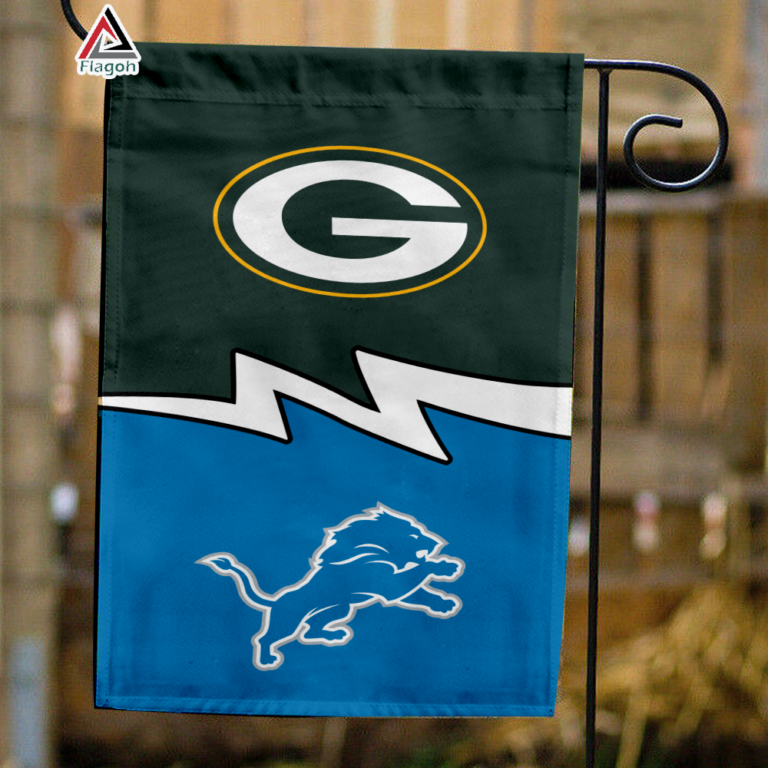 Packers vs Lions House Divided Flag, NFL House Divided Flag - Flagoh
