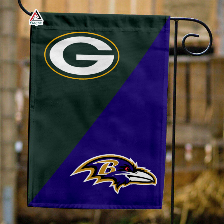 Packers vs Ravens House Divided Flag, NFL House Divided Flag - Flagoh
