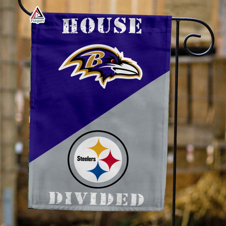 Ravens vs Steelers House Divided Flag, NFL House Divided Flag - Flagoh