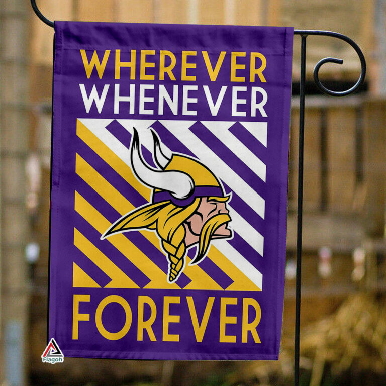 Minnesota Vikings Forever Fan Flag, NFL Sport Fans Outdoor Flag - Flagoh