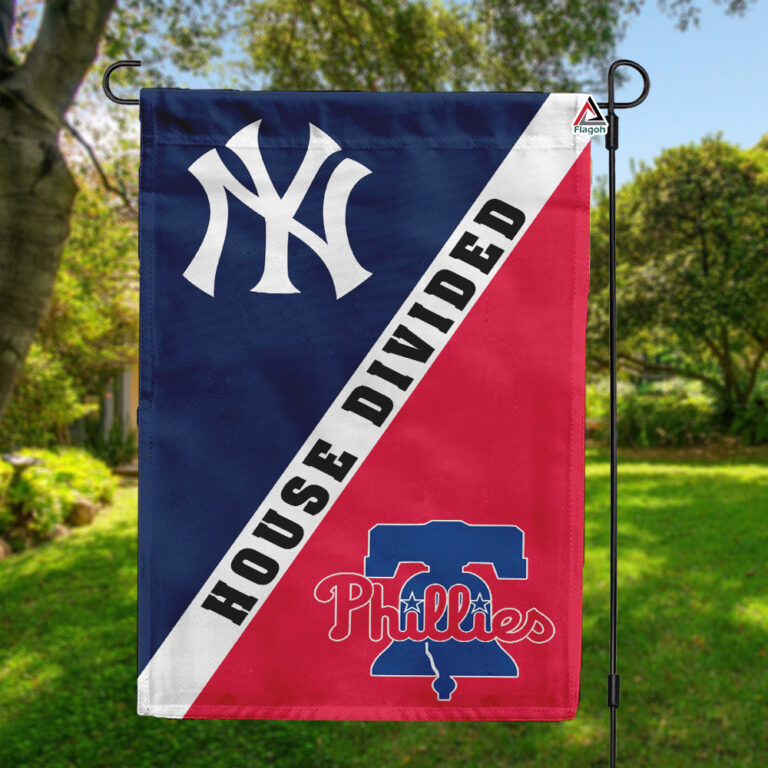 Yankees vs Phillies House Divided Flag, MLB House Divided Flag - Flagoh