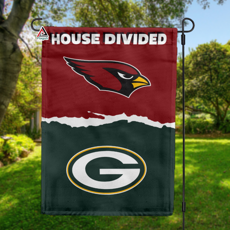 Cardinals vs Packers House Divided Flag, NFL House Divided Flag - Flagoh