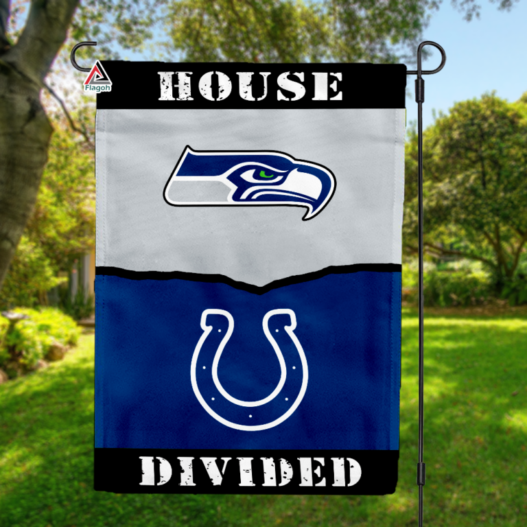 Seahawks vs Colts House Divided Flag, NFL House Divided Flag - Flagoh