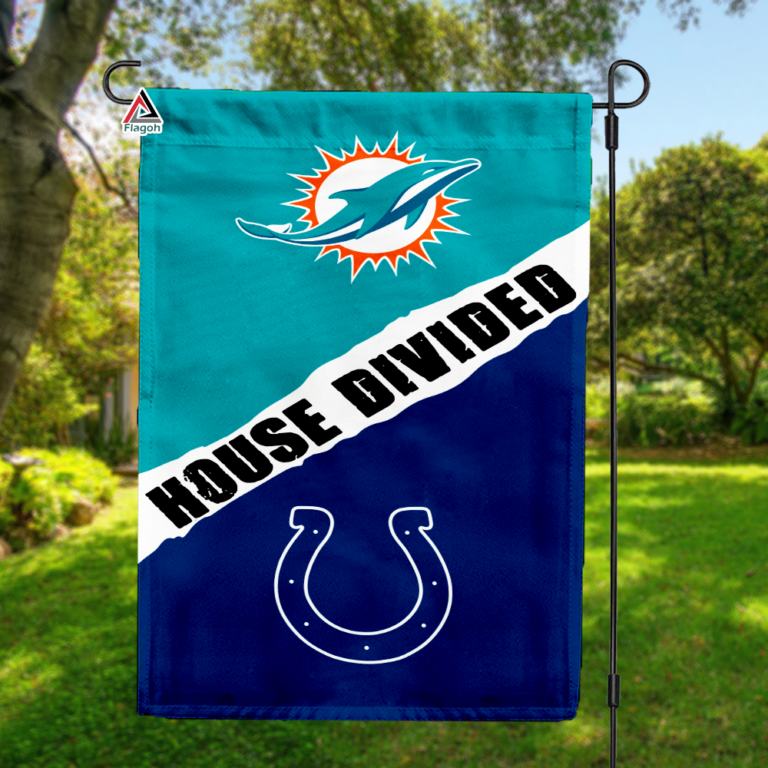 Dolphins vs Colts House Divided Flag, NFL House Divided Flag - Flagoh