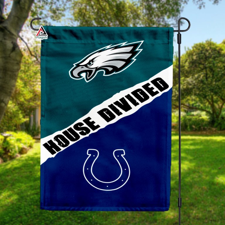 Eagles vs Colts House Divided Flag, NFL House Divided Flag - Flagoh