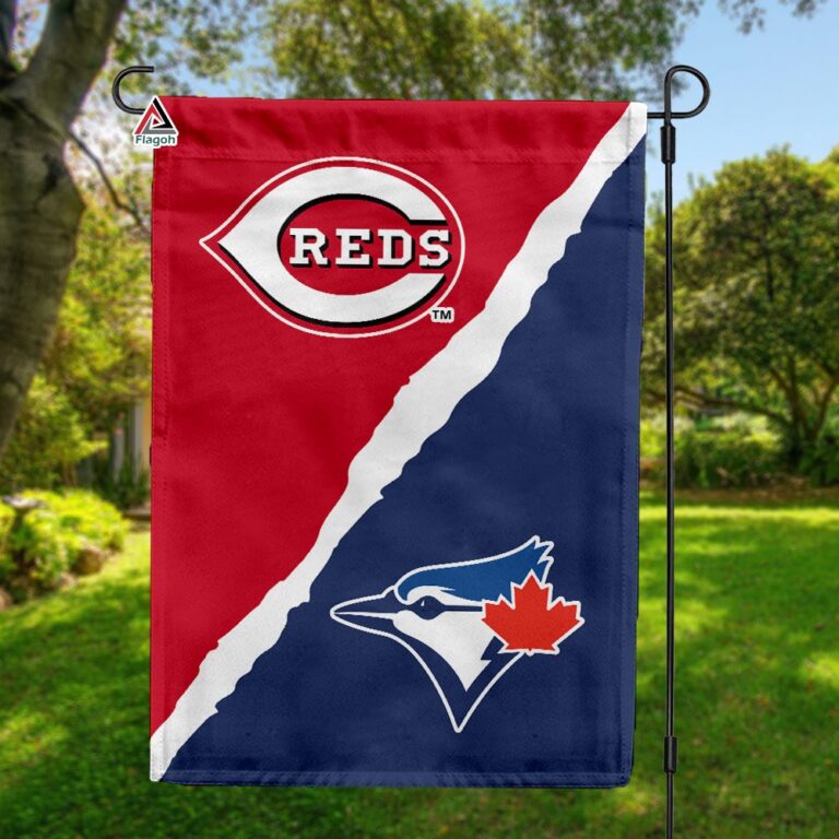 Reds vs Blue Jays House Divided Flag, MLB House Divided Flag - Flagoh