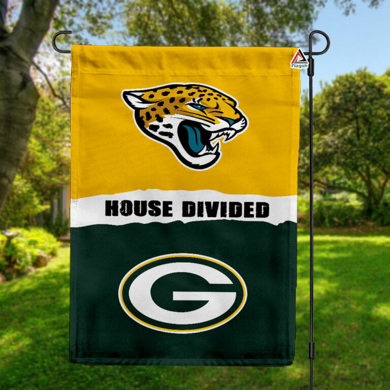 Jaguars vs Packers House Divided Flag, NFL House Divided Flag - Flagoh
