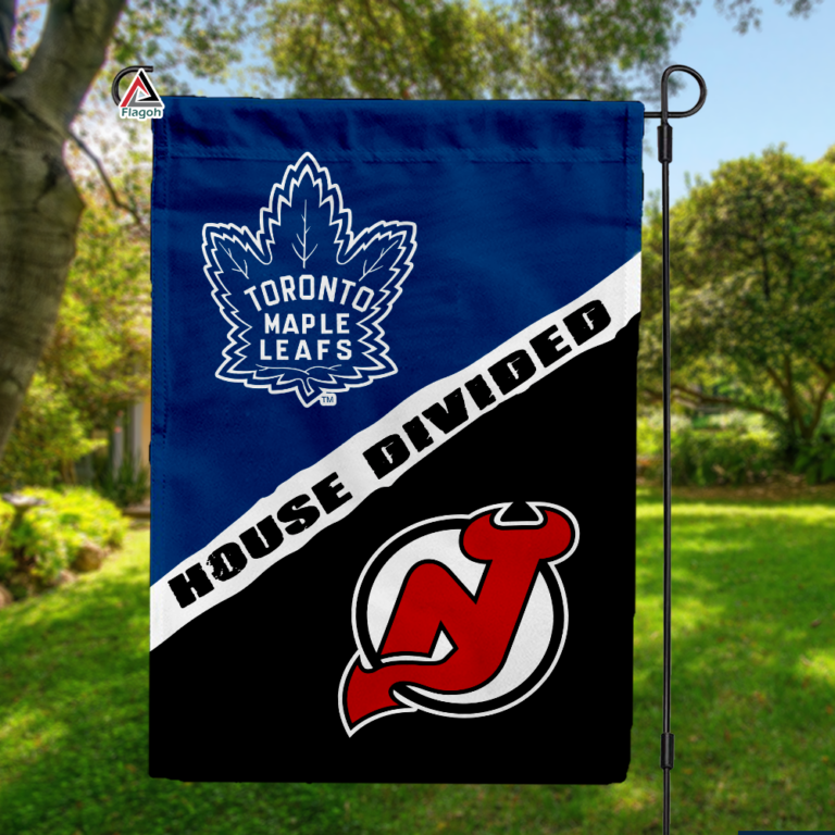 Maple Leafs vs Devils House Divided Flag, NHL House Divided Flag - Flagoh