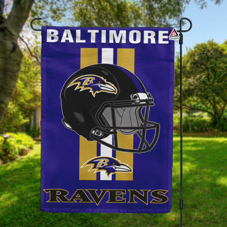 Baltimore Ravens Helmet Vertical Flag, Ravens NFL Outdoor Flag - Flagoh