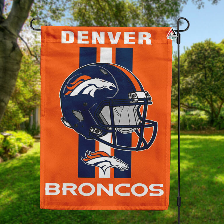 Denver Broncos Helmet Vertical Flag, Broncos NFL Outdoor Flag - Flagoh