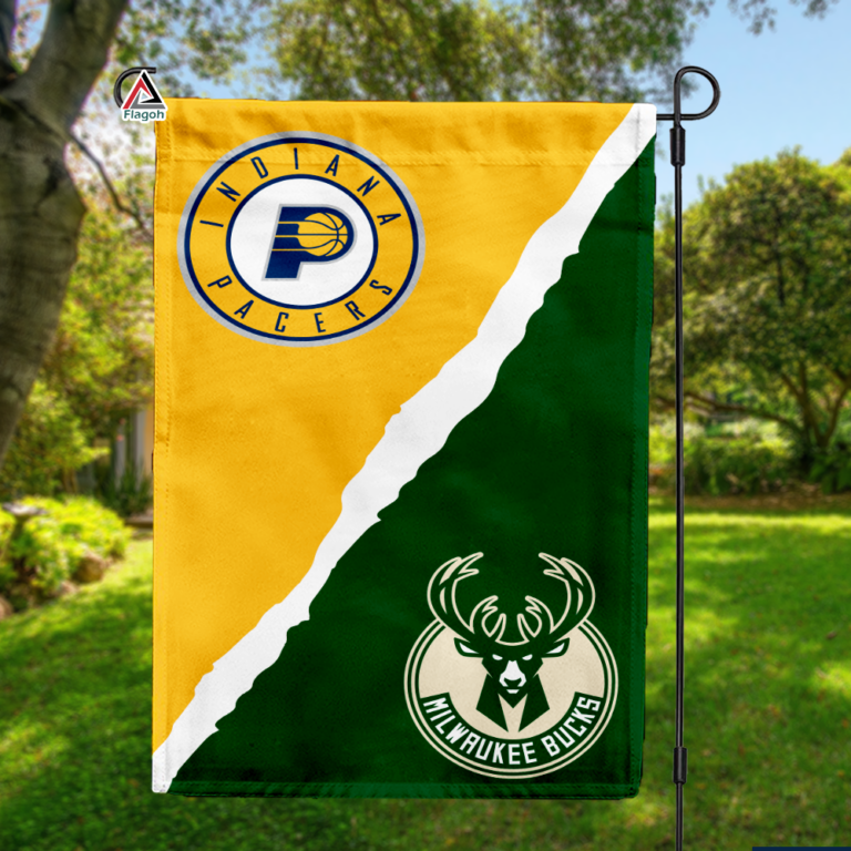 Pacers vs Bucks House Divided Flag, NBA House Divided Flag - Flagoh