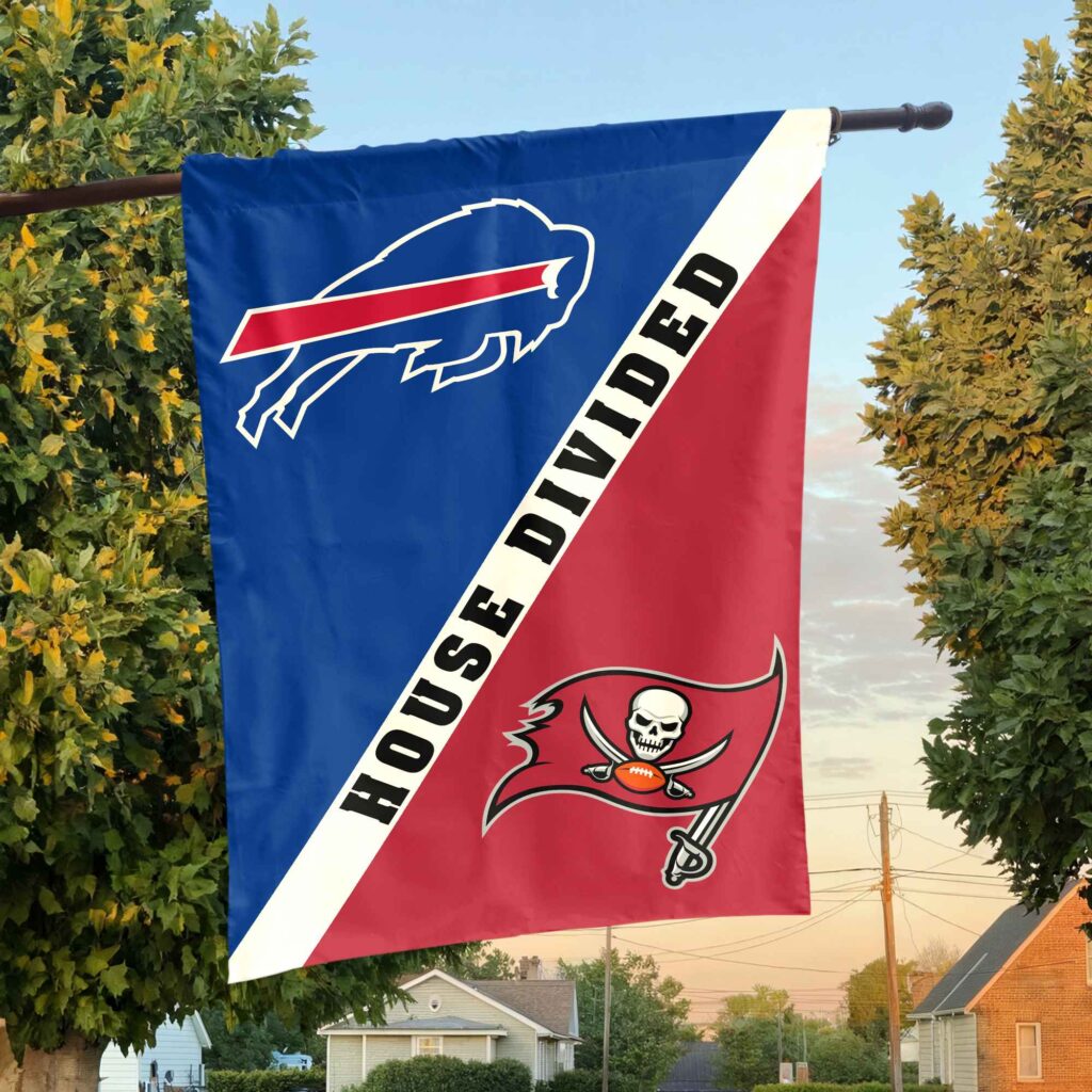 Bills vs Buccaneers House Divided Flag, NFL House Divided Flag - Flagoh