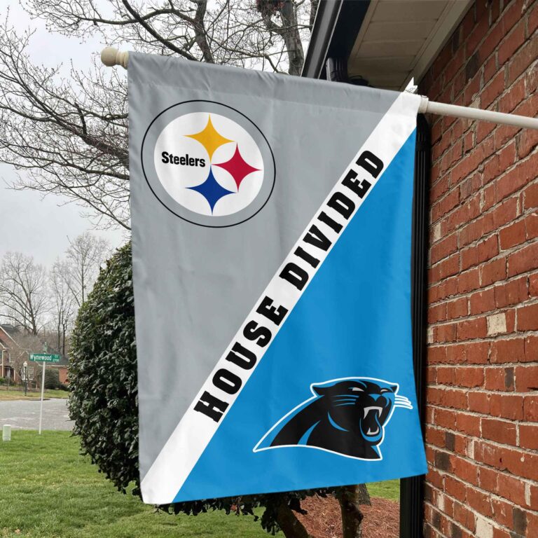 Steelers vs Panthers House Divided Flag, NFL House Divided Flag - Flagoh