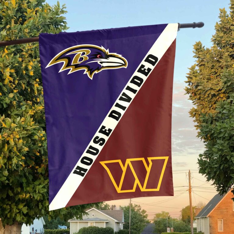 Ravens vs Commanders House Divided Flag, NFL House Divided Flag - Flagoh