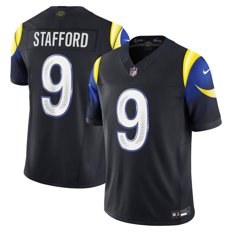 Matthew Stafford Los Angeles Rams Jersey - Midnight Blue, Limited Replica Fan Edition - Flagoh