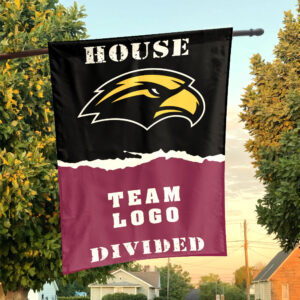 Southern Mississippi Golden Eagles vs Custom Team House Divided Flag ...