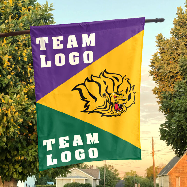 Golden Lions vs Custom Team House Divided Flag, Custom College Flag ...