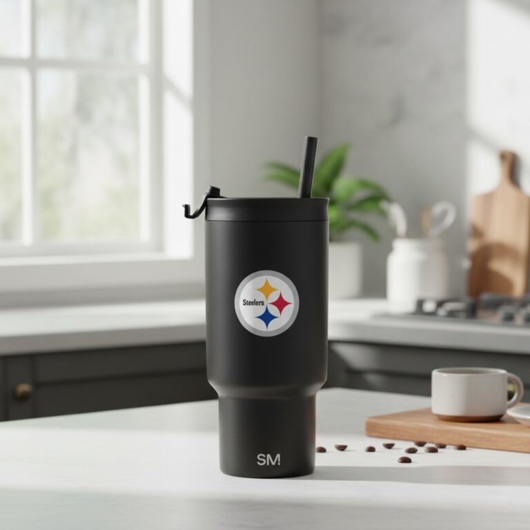 Pittsburgh Steelers Tumbler, NFL Stainless Steel Travel Mug - Flagoh